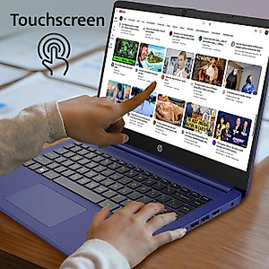 HP 14” HD Touchscreen Laptop, AMD Ryzen 7-5700U, 32GB RAM, 1TB PCIe SSD, AMD Radeon Graphics, HD Webcam, WI-FI 6, Bluetooth, HDMI, Blue, Windows 11, 32GB USB Card