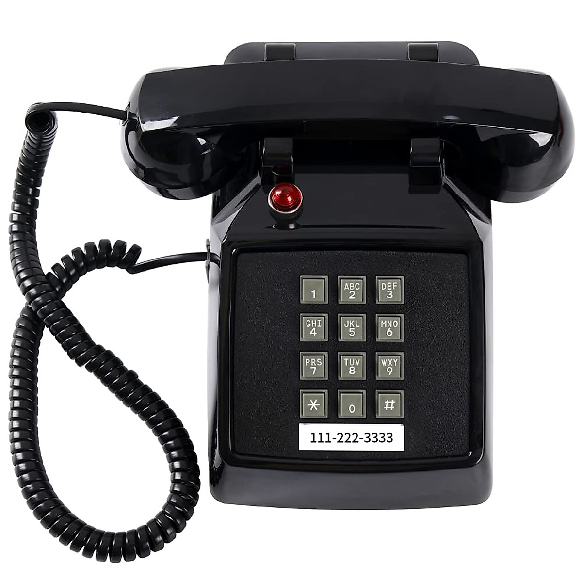 Vintage Retro Corded Phone with Message Indicator - Classic Landline