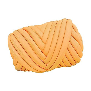 kowaku 250G Chunky Yarn Arm Knit Yarn Bulky Yarn Jumbo Tubular Yarn for Baskets Macrame Scarf, Orange