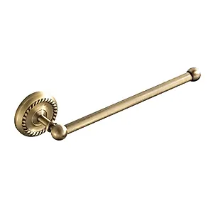 Towel Rack Single Towel Bar Retro Wall Mount Towel Rack Simple European Style Antique Brass Towel Rail for Bathroom Kitchen Home Decoration
