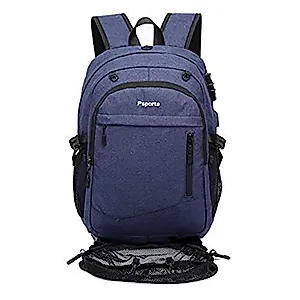 Gudui College Laptop Backpack School Student Bookbag USB Basketball Backpack With Lock