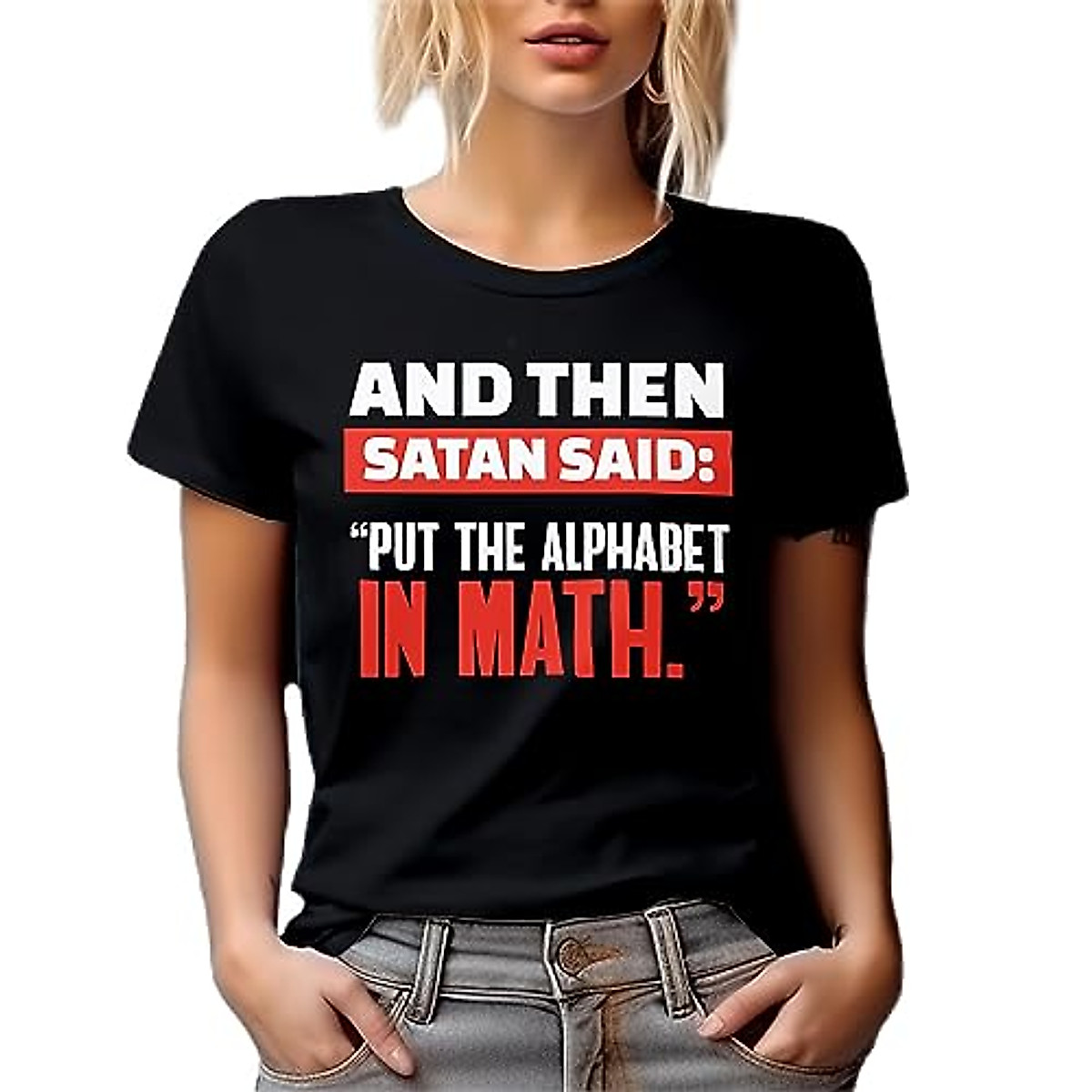 Put Alphabet in Math Funny Coffee & Tea Giftable Tshirt for Mathematics Nerd - Black T-Shirt, Small