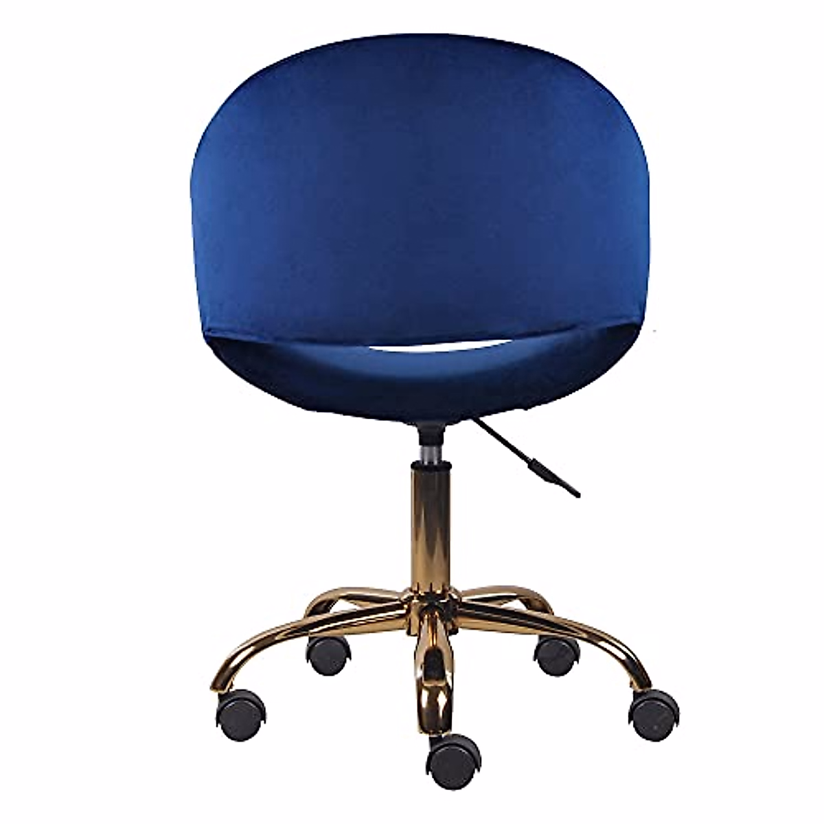 GIA Navy Blue Tufted Velvet Office Chairs with Wheels - Cute Swivel Fabric Armchairs for Makeup Vanity Room - Adjustable Desk Chair for Beauty Room, Living Room Home Office - 1 Pack