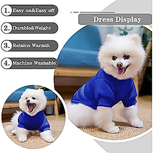 Custom Dog Hoodie Set with Name Photo, Personalized Pet Warm Sweater Hoodies for Small Medium Dogs & Cat Puppy