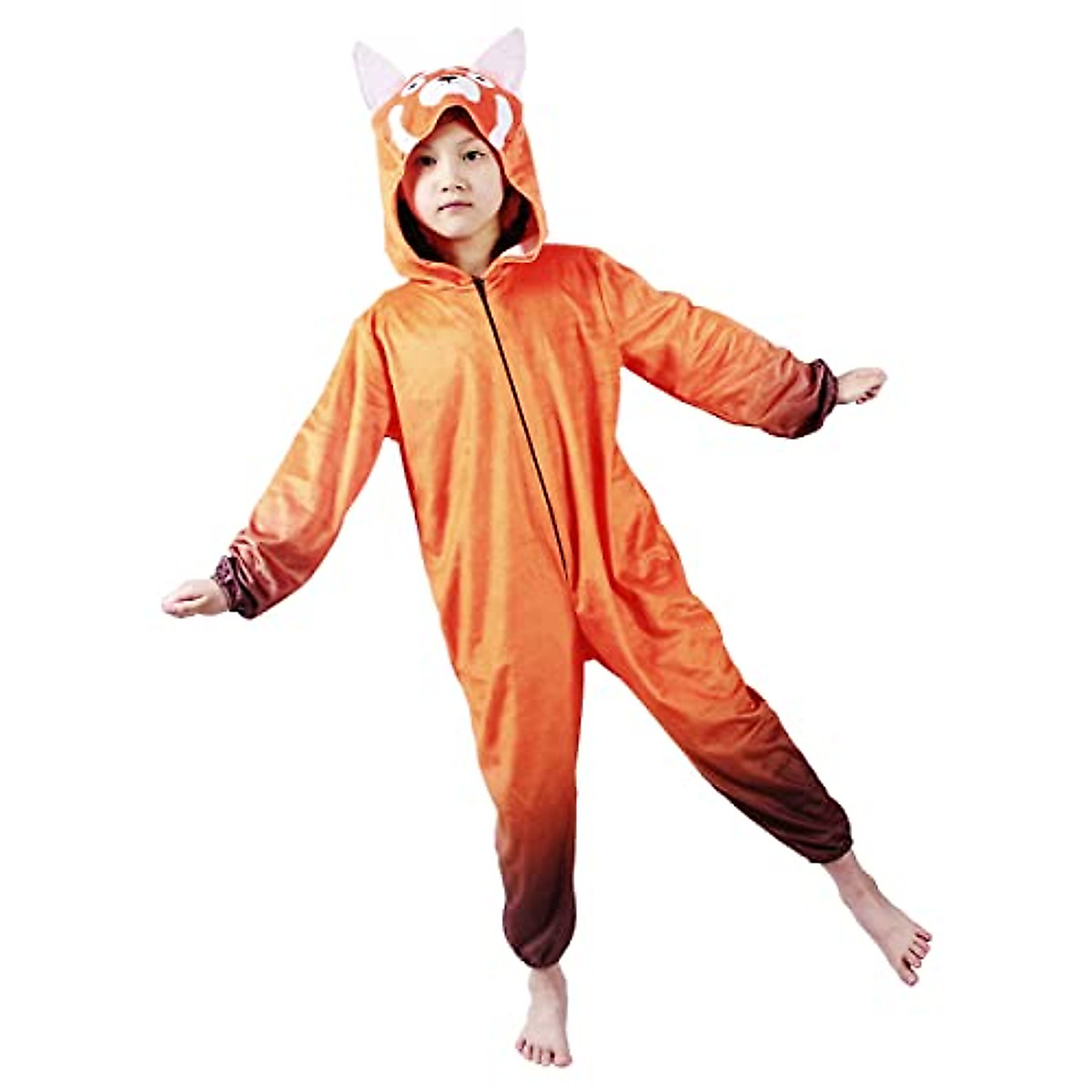 Cosroyce Halloween Red Panda Costume Kid's Raccoon Costumes Jumpsuit Onesie Outfit Mei Cosplay for Girls, Kids-S(Height:41inch-45inch) (CR-RP01)