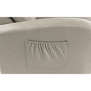 Casa Andrea Milano Living Room Slim Manual Recliner Chair (Beige)