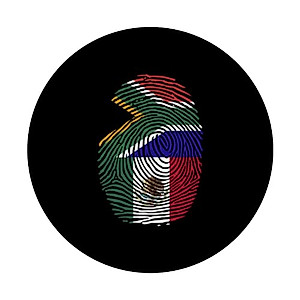 South Africa & Mexico Fingerprint Half South African Mexican PopSockets Standard PopGrip