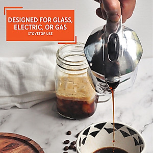 Imusa 3 Cup Stovetop Espresso Maker with Heart Shaped Knob, Silver