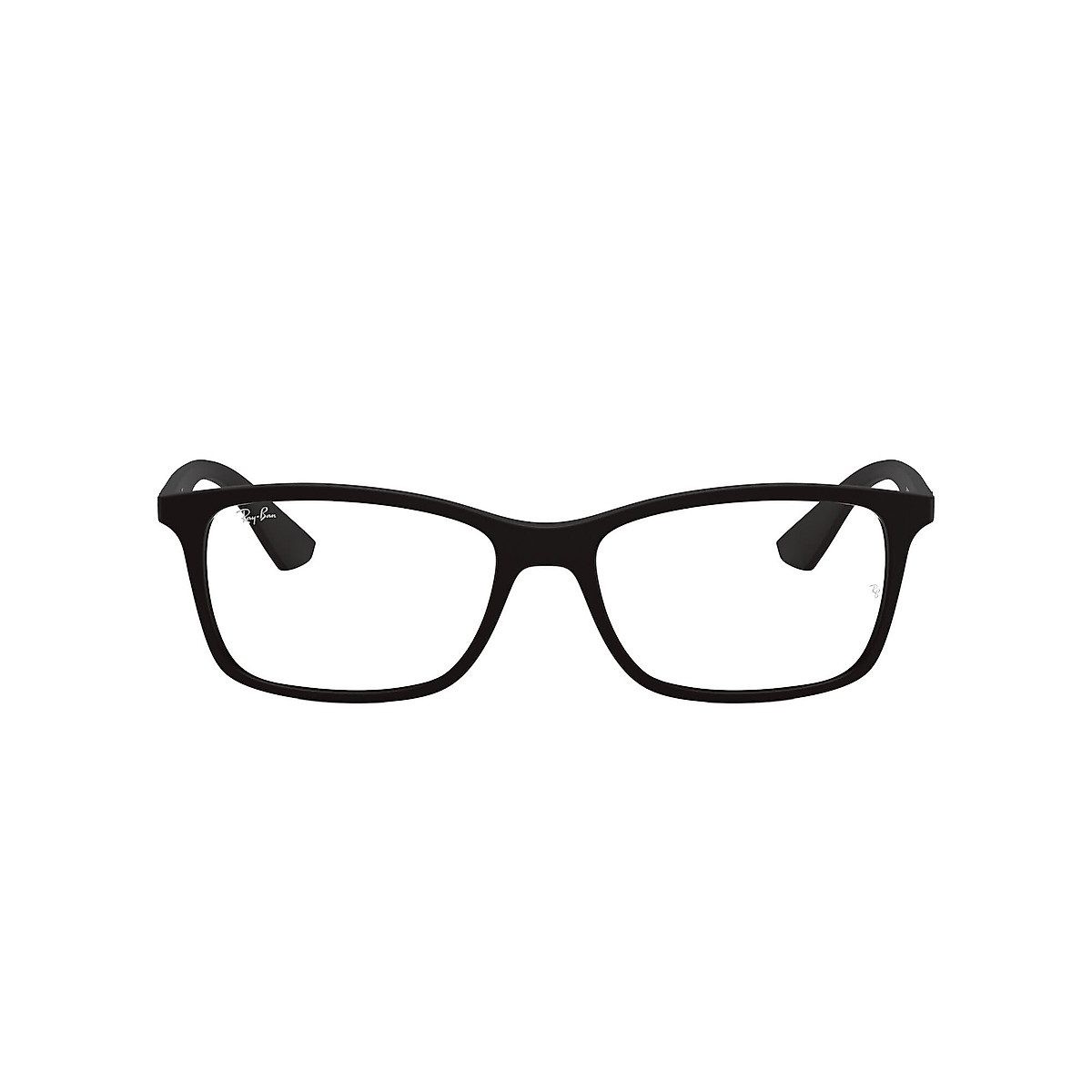 Ray-Ban RX7047 Rectangular Prescription Eyeglass Frames, Matte Black/Demo Lens, 54 mm