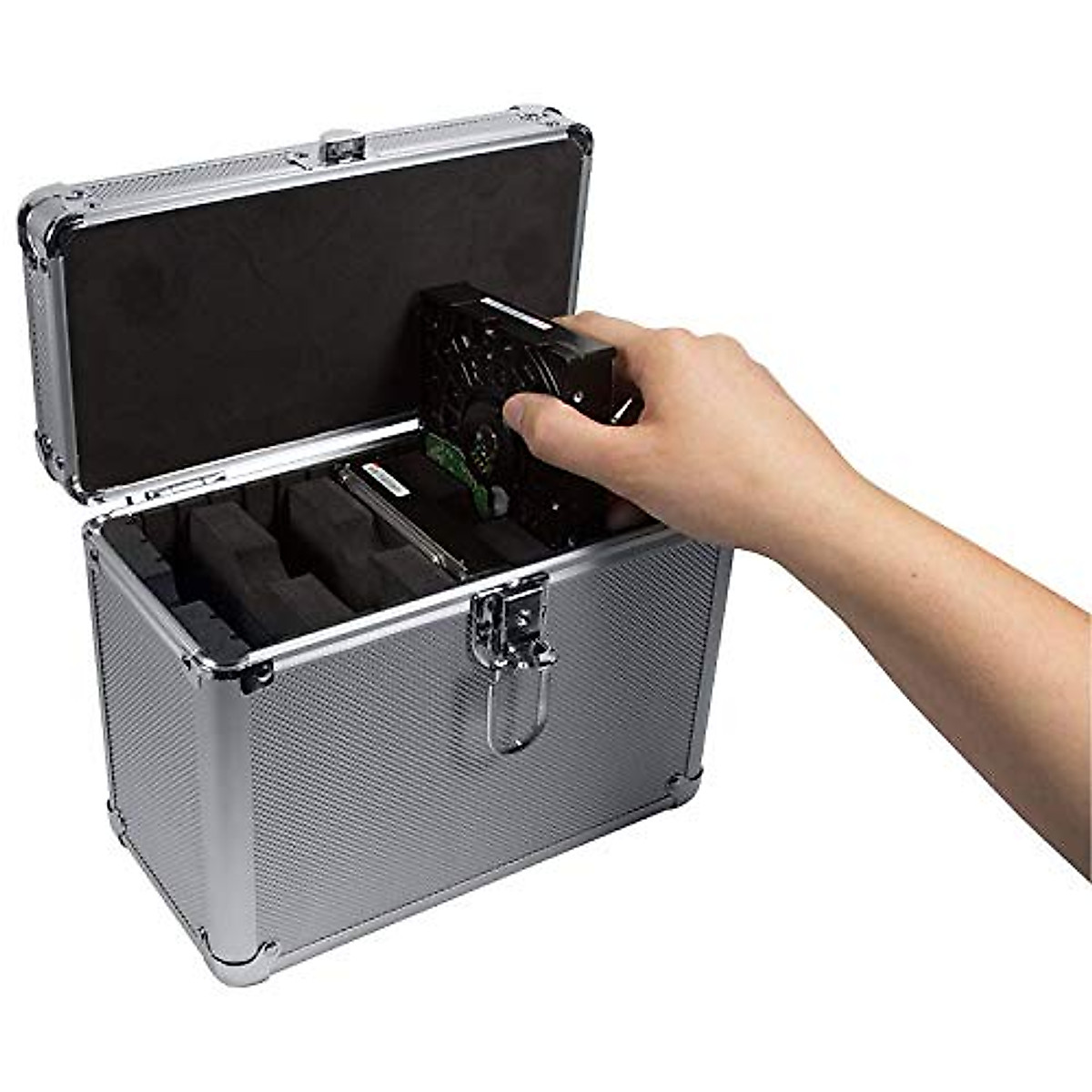 Logilink Aluminium Case to Protect up to 4 x 3.5 and 2 x 6.4 cm (2.5 inch) HDD Silver Silver 5X 3,5" HDD