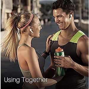 Wireless Earbuds Bluetooth 5.1 Headphones Built in Mic in Ear Bud Noise Canceling 3D Stereo Air Buds Earbuds Fast Charging, IPX5 Waterproof for iPhone and Android (White)