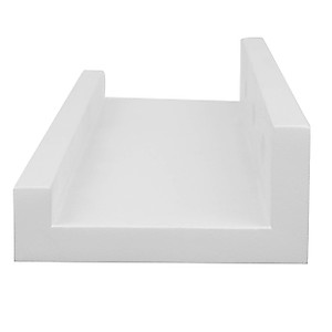 Wallniture Denver White Floating Shelves for Kids Room Decor, 46" Bookshelf for Toddler Toys, Picture Frame Set of 3