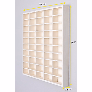 Rustic Roots Car Display Shelf - Wooden Wall Mount Hot Wheels, Matchbox, and Diecast Case for 50 Cars