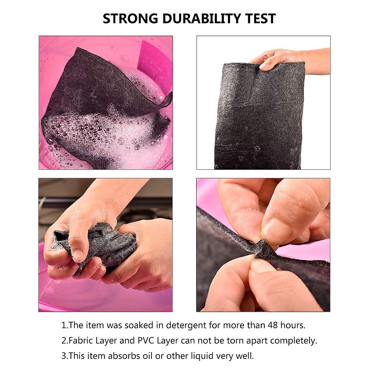 Under The Sink Mat for Cabinet,Drawer,Kitchen Tray Drip,Cabinet Liner,Absorbent Fabric Layer,Anti-Slip Waterproof Layer,Reusable,Washable (30inches x 24inches)