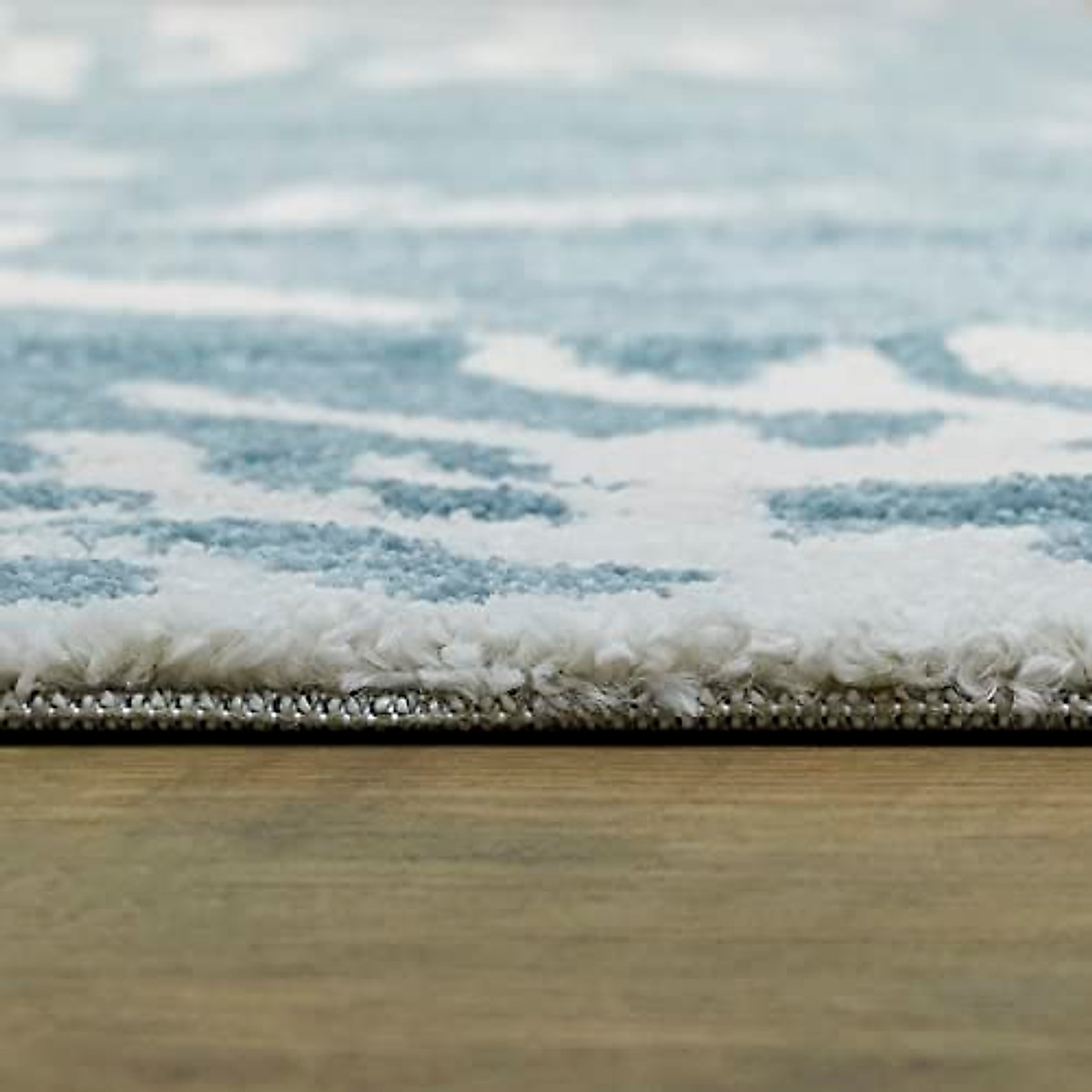 Balta Rugs Caistor Coastal Coral Print Area Rug, Light Blue, 7' 10" x 10'