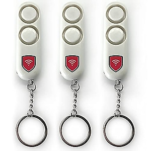 (3-Pack) The SafeAlarm Personal Self-Defense Safety Alarm Keychain |Loud 120DB Dual Alarm Siren Heard up to 600 ft/185 Meters Away | Emergency Safety Alarm for Women, Men, Children, Elderly