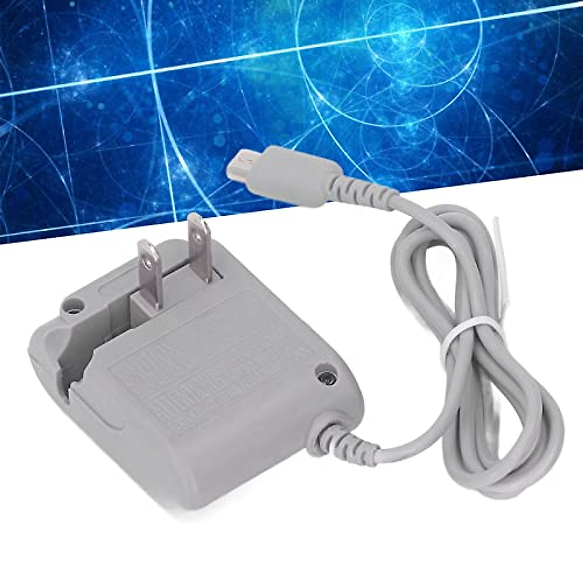 Foldable Power Adapter for DS Lite Game Console Wall Charger - 45in Length Cable, 100-240V, Safety Protection, Excellent ABS Material (US Plug)