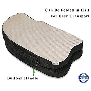 TravelMate Extra-Large Gel-Memory Foam Seat Cushion – Perfect for Office Chair and Wheelchair – Does Not Slip Even on Marble Floors – Washable & Breathable Cover – Relieves Back Pain – 19.5”x17”x2.5”