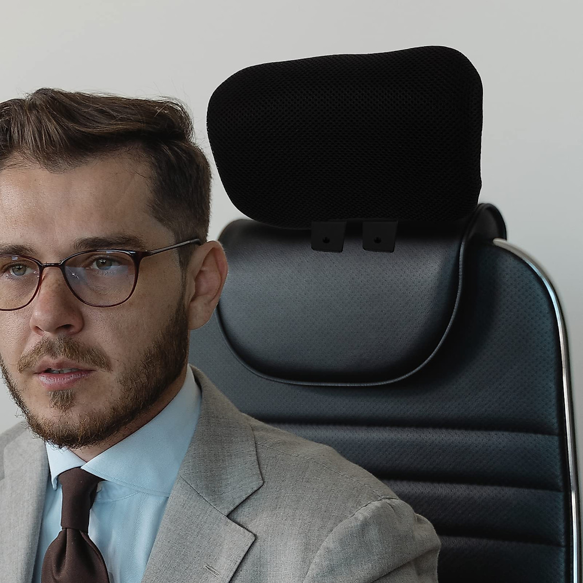 Tofficu Office Chair Headrest Attachment Computer Chair Headrest Adjustable Chair Head Cushion Head Rest for Office Chair(3.0cm Fixing Clips)