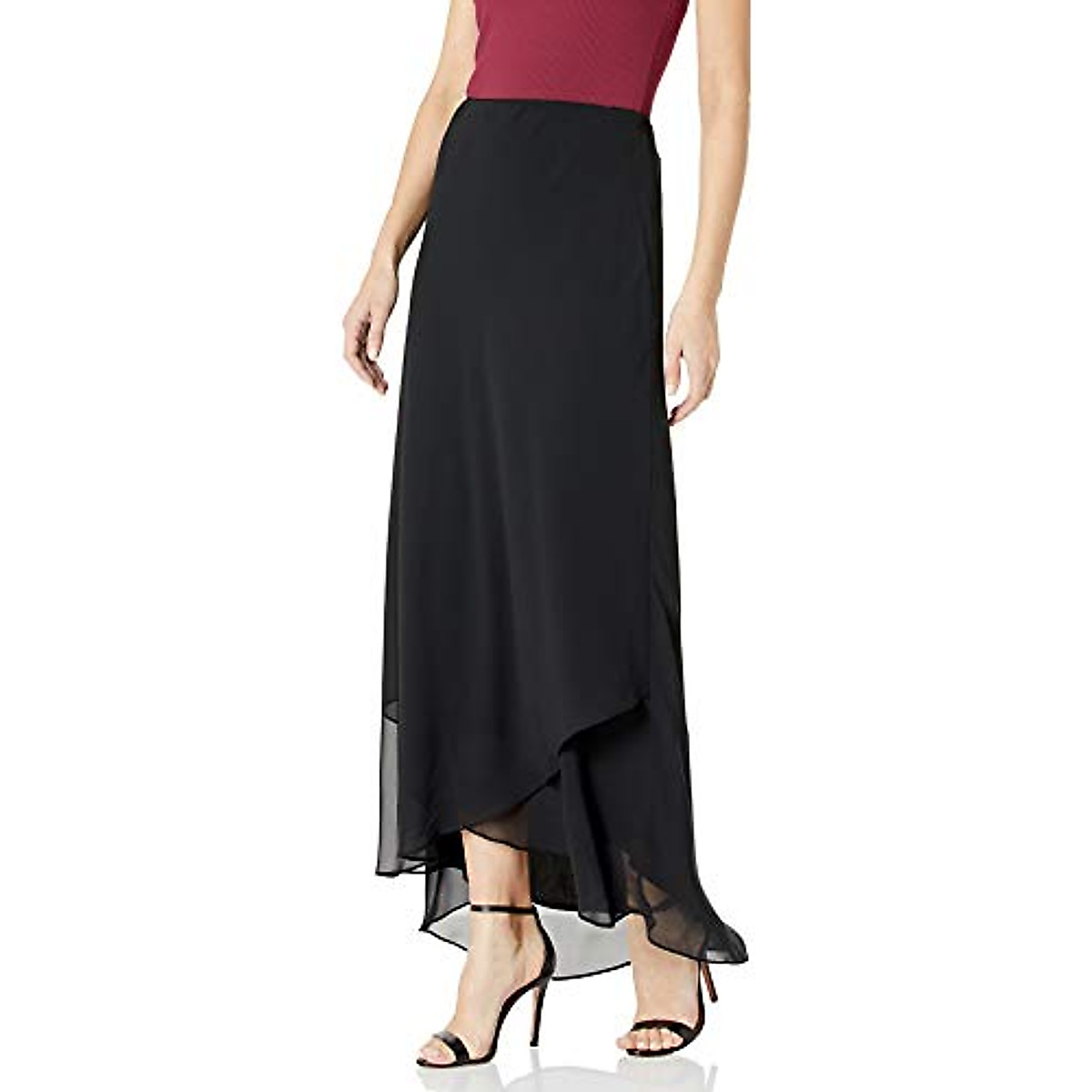 Alex Evenings womens Long Dress (Regular and Plus Sizes) Skirt, Black, Medium US