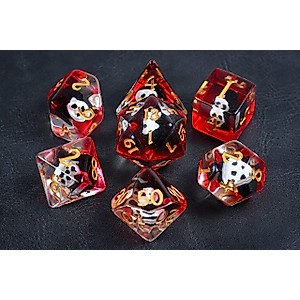 3DEGOS Horror Boogeyman of Evil DND Dice Set for Dungeons and Dragons Gifts, D&D, D and D, Pathfinder, Accessories, D20, Polyhedral, Resin Dice, Metal, Dice Tray, Tower, Bag, Box