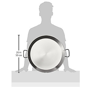 Garcima 18-Inch Pata Negra Restaurant Grade Paella Pan, 45cm