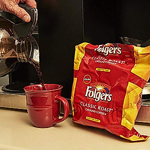 Folgers Classic Roast Filter Packs, Premeasured Ground Coffee and Filter in a Single Pouch, 4 Boxes 160 Count
