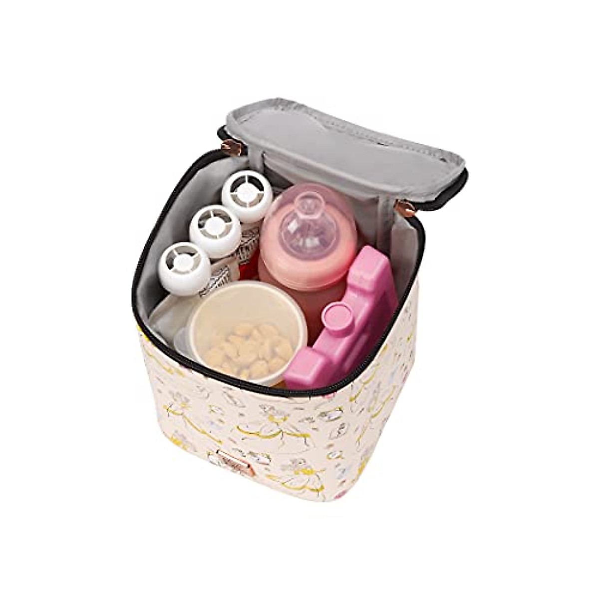 Petunia Pickle Bottom Baby Cooler Bag | Perfect for Baby Bottles and Snacks | Disney Beauty and The Beast | Insulated & Reusable Bottle Cooler and Baby Holder | Disney Baby | Whimsical Belle