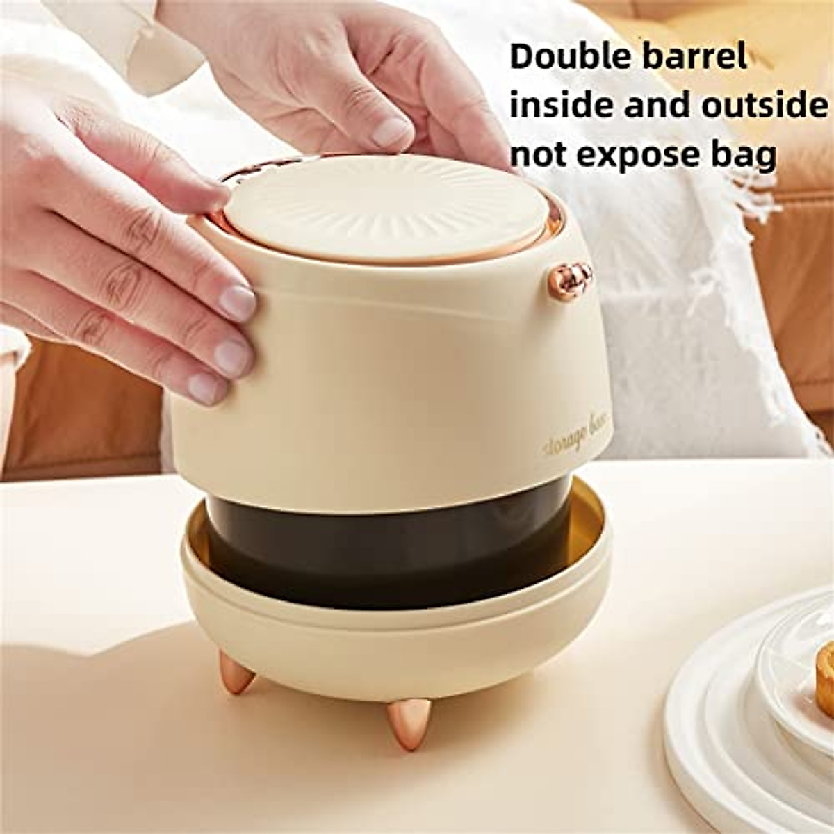 AIWE7D 0.4 Gallon Small Trash Can Kitchen Garbage Can Mini Bathroom Trash Cans with Lid Waste Basket for Office Bedroom Desktop Waste Bin (OD Green)