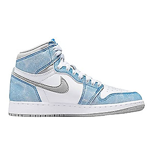 Nike Unisex Air Jordan 1 Retro HI OG (GS) Sneakers, Kids, Hyper Royal/White Royal/Blanc, 7Y M US