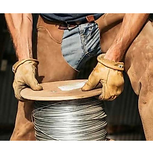 Golden Stag Iron Fencer Work Glove- 207 X-Large Cowhide Leather Fencing Gloves for Men Heavy Duty Double Palm, Guantes de Trabajo Para Hombre, Men Barbed Wire, Ranch, 207XL