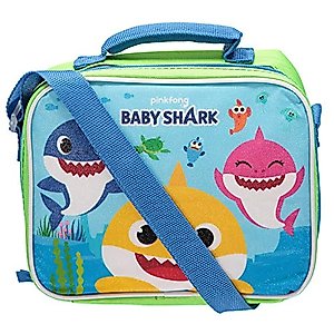 Baby Shark 3 Bag with Strap Lunch Box, small, Blue