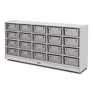 Rainbow Accents® 20 Tub Mobile Storage - with Tubs - Gray