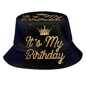 It's My Birthday Bucket Hat for Women and Men Funny Birthday Sun Cap Packable Outdoor Beach Fisherman Hat