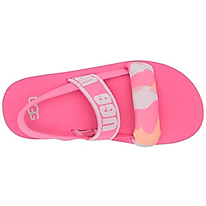UGG K Zuma Sling Camopop Flat Sandal, Taffy Pink, 12 US Unisex Little Kid
