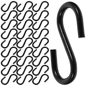 MAGICLULU 100pcs Small S Hook Pack Heavy Duty S Hanger Hook for Kitchenware Spoons Pans Pots Utensils Clothes Bags Plants