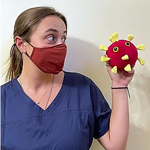 GIANTmicrobes COVID-19 Plush, Covid Plush, Covid Plush Toy, Covid Gag Gifts, Covid Gifts, Covid Stuffed Animal, History Teacher Gifts