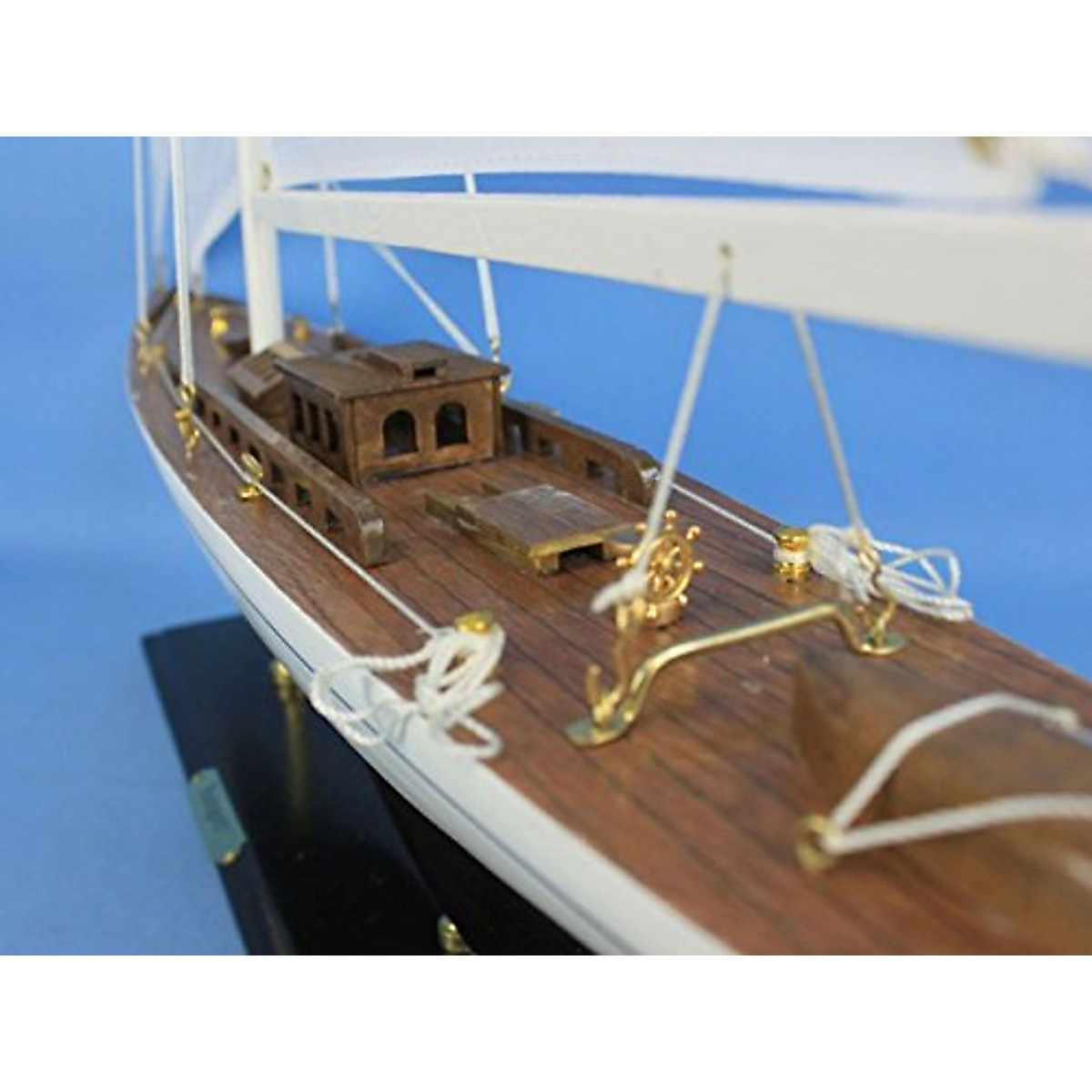Hampton Nautical Wooden Ranger Model Sailing Yacht, 35"