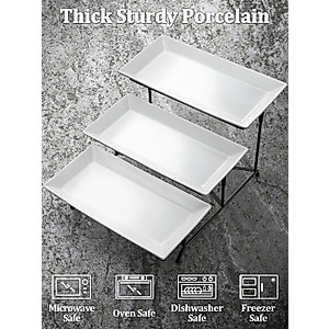 Yedio 12 Inch and 14 Inch 3 Tier Serving Tray