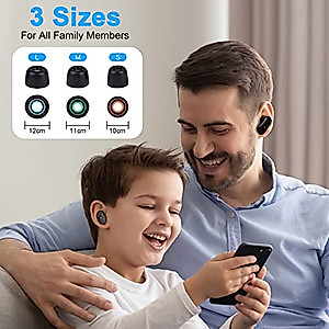 3 Pairs Replacement in-Ear Headphones Compatible with Sony WF-1000XM4, Padded Earplugs in-Ear Earphones (L, Black)