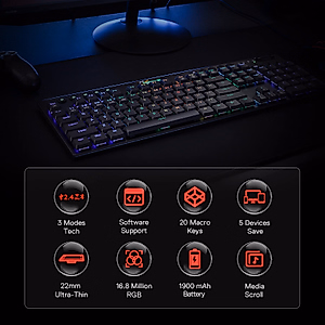 Redragon K618 Gaming Keyboard & M810 PRO Mouse Bundle