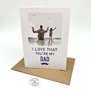 Happy Birthday Card for Dad Greeting Card for Best Dad Ever Thank you (1 Card)