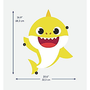 RoomMates RMK4312GM Baby Shark Giant Peel and Stick Wall Decals