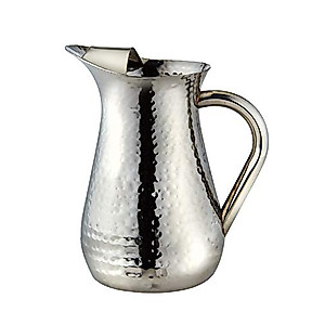 Elegance Hammered 48-Ounce Stainless Steel Pitcher