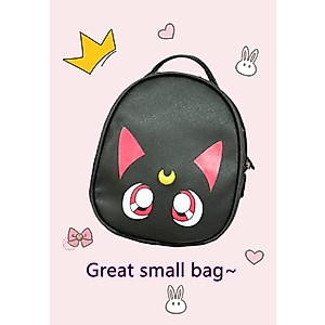 Kerr's Choice Girl Women Cute Black Kitty Bag Animie Moon Purse Luna Cat Bag Black Cat Backpack