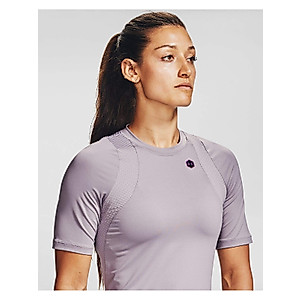 Under Armour Rush Short Sleeve Workout T-shirt, Slate Purple (585)/Iridescent, X-Large