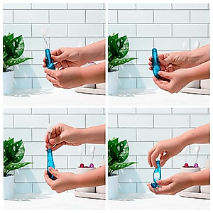 RADIUS Tour Travel Brush & Case With Replaceable Brush Head ADA Accepted Toothbrush Improve Gum Health - Red - Pack of 1