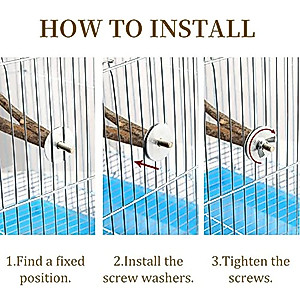 Natural Wood Bird Perches,Natural Wooden Parrot Perch Stand Stick - Parrot Stand Cockatiel Perch Parakeets Toys Bird Supplies Wuwai