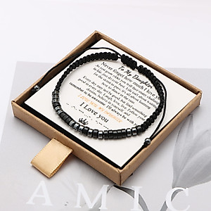 JoycuFF Daughter Gift from Mom Bracelets for Women I Love You Morse Code Bracelet Inspirational Bracelets for Daughter Birthday Christmas Mothers Day Friendship Anniversary Present