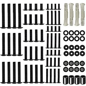 ELIVED Universal TV Mounting Hardware Kit, Fits TVs up to 80 Inch, Includes M4 M5 M6 M8 Screws, Washers, Spacers and Concrete Wall Anchors, Compatible for Most Flat/Curved TV/Monitor Mount. YD1013